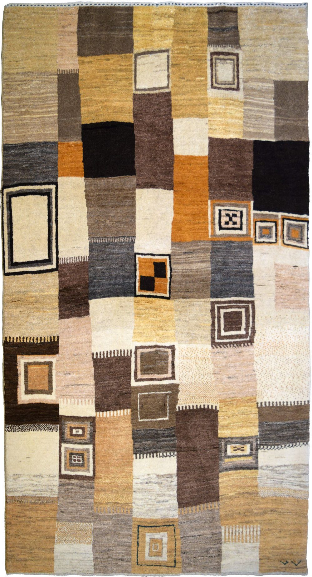 Gold and Neutral Luri Gabbeh Carpet - Orley Shabahang